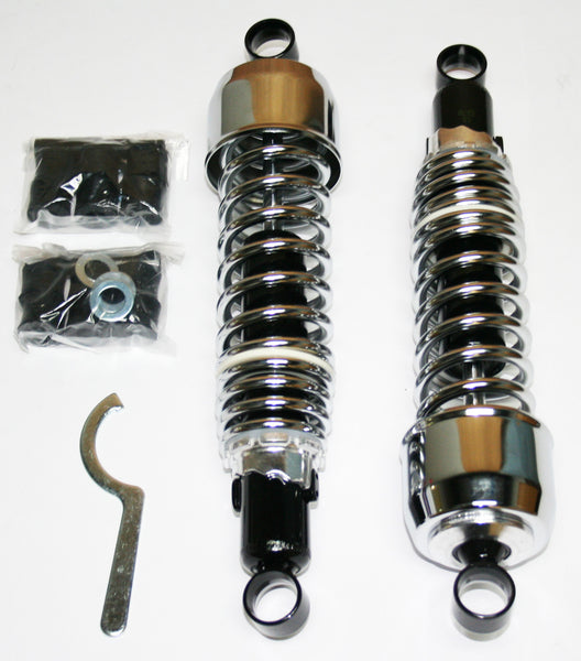 GL1100 Custom Shock Absorber Set 325mm ~ Chrome Springs Black Body
